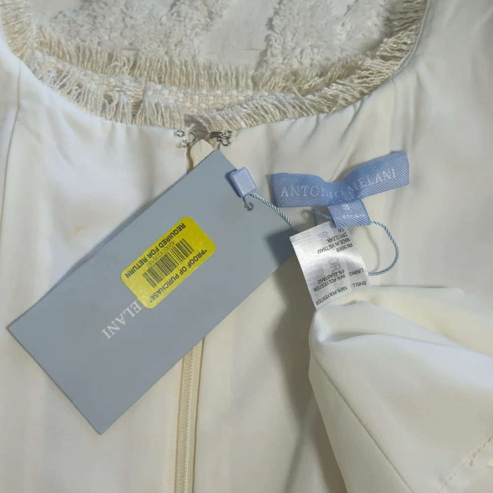 ANTONIO MELANI | Dresses | Antonio Melani Jemma Ivory Tweed Square Neck ...